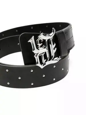 R13 Studded Logo-buckle Belt