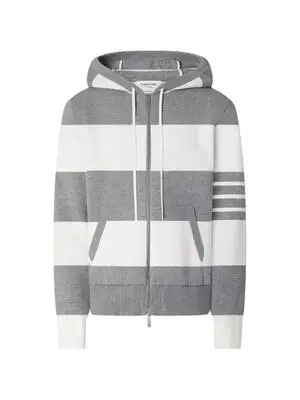 Thom Browne Hector Dog Intarsia Hoodie - Grey