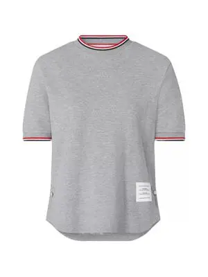 Thom Browne Rwb Tipping Pique T-shirt - Grey