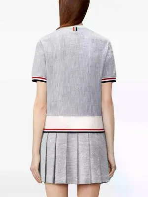 Thom Browne Cotton-tweed Rwb-stripe T-shirt