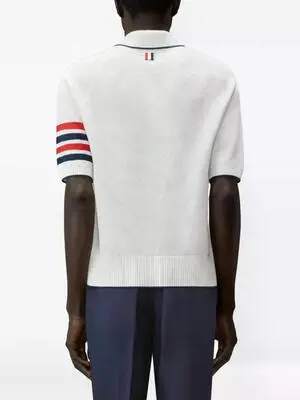 Thom Browne Linen Cotton 4-bar Relaxed Fit Polo