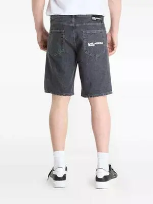 Karl Lagerfeld Logo Detail Denim Shorts