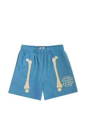 ERIC EMANUEL Bone Print Mesh Shorts - Blue