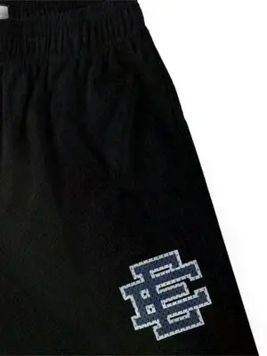 ERIC EMANUEL Ee Logo Print Mesh Shorts - Black