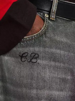 Balenciaga Tattoo Baggy Jeans - Grey