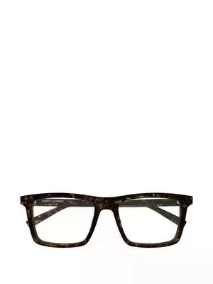 Saint Laurent Rectangle-frame Glasses - Brown