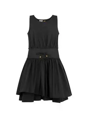 Loewe Logo Embroidery Drawstring Mini Dress