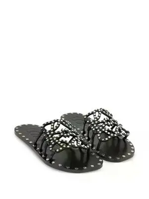Loewe Petal Anagram Studded Sandals