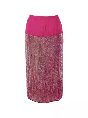 Gianfranco Ferre Embellished Midi Skirt And Sleeveless Top Set