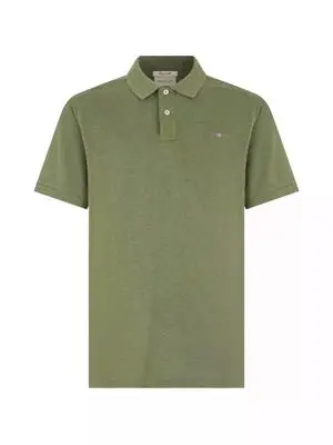 Gant Shield Logo-embroidered Polo Shirt - Green