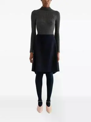 JIL SANDER High-neck Ribbed Sweater - Grey