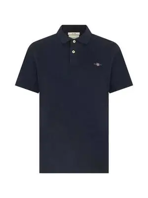 Gant Shield Logo-embroidered Polo Shirt - Blue