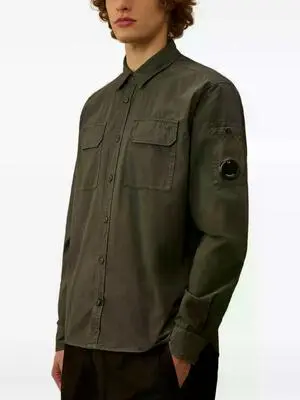 C.P. COMPANY Organic Gabardine Long-sleeve Lens Shirt