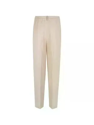 Fabiana Filippi Pleated Trousers With Monili Detail - Neutrals