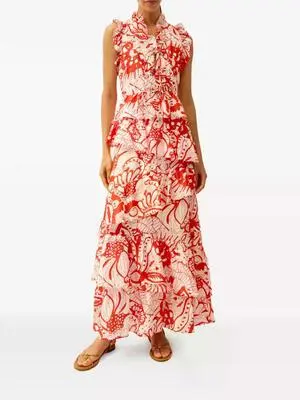 MARIE OLIVER Ruffled Maxi Dress
