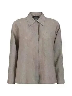 Fabiana Filippi Sheer-panelled Linen Shirt - Neutrals