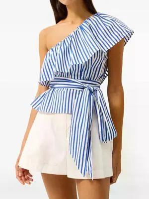 MARIE OLIVER Idah Ruffled One-shoulder Top