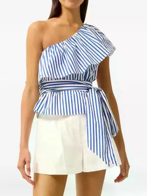 MARIE OLIVER Idah Ruffled One-shoulder Top