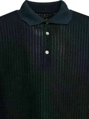 BEAMS Open-knit Short-sleeve Polo Shirt