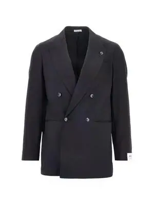 BRERAS MILANO Arezzo Double-breasted Peak-lapel Blazer - Black