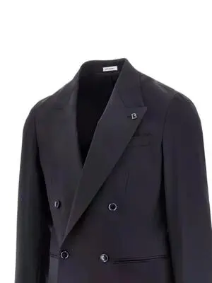 BRERAS MILANO Arezzo Double-breasted Peak-lapel Blazer - Black