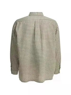 BEAMS Check-pattern Seersucker Shirt