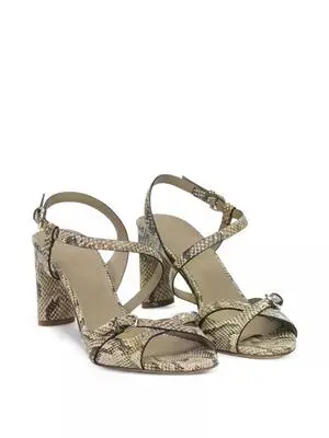 DEL CARLO Snakeskin-effect Buckle Sandals