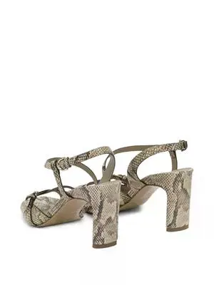 DEL CARLO Snakeskin-effect Buckle Sandals