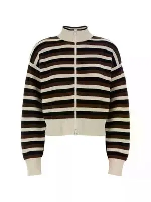 Brunello Cucinelli Striped Zip-up Cardigan