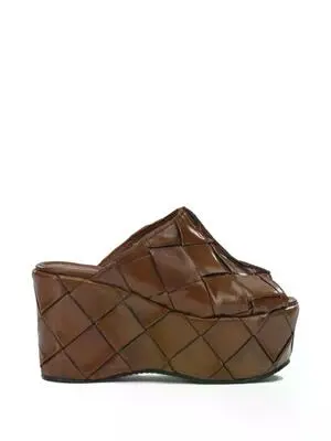 PONS QUINTANA Elisa Woven Leather Platform Sandals
