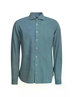BORRIELLO NAPOLI Cotton Denim Shirt - Blue