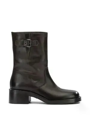 STRATEGIA SHOES Strategia Buckle-detail Leather Boots - Brown