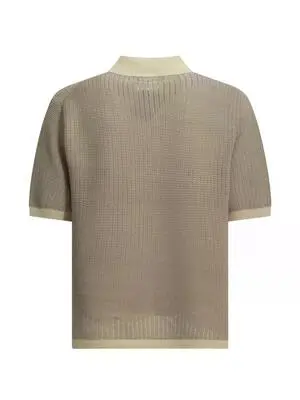 BEAMS Textured-knit Short-sleeve Polo Shirt