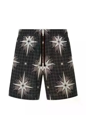 Amiri Starburst Print Monogram Shorts