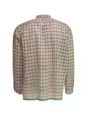 BEAMS Check-pattern Shirt - Pink