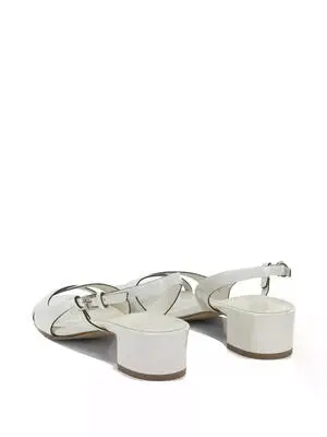 DEL CARLO Crossover Strap Slingback Sandals