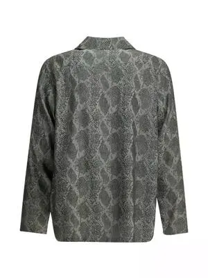 Needles Snakeskin-print Western-style Shirt - Grey
