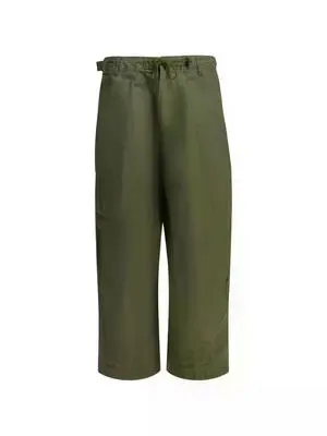 Needles Fatigue Drawstring Waist Wide-leg Trousers - Green