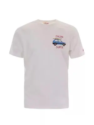 MC2 SAINT BARTH Portofino Slogan-embroidered T-shirt - White