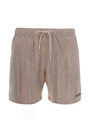 MC2 SAINT BARTH Patmos Striped Swim Shorts - Brown
