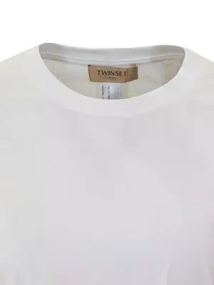 TWINSET Crew Neck T-shirt With Bustier Detailing