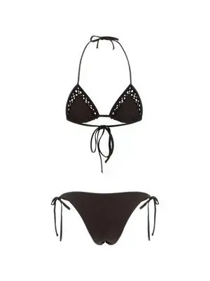 Attico Il Primo Bagno Cut-out Bikini - Brown