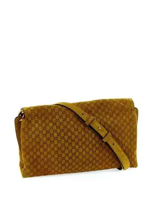 Gucci Medium Gg Embossed Leather Shoulder Bag - Brown