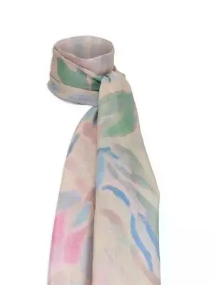 Kinross Cashmere Printed Fringed Scarf