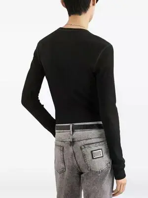 Dolce & Gabbana Serafino Jersey T-shirt With Logo