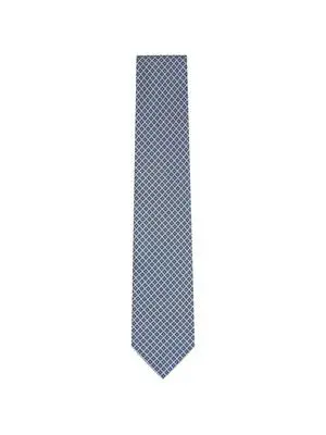 Brioni Silk Geometric Pattern Tie