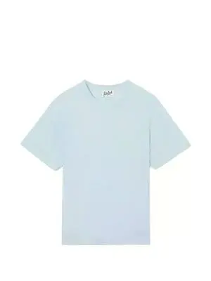 MC2 SAINT BARTH Gary Cotton Terry-effect T-shirt With Logo Embroidery - Blue