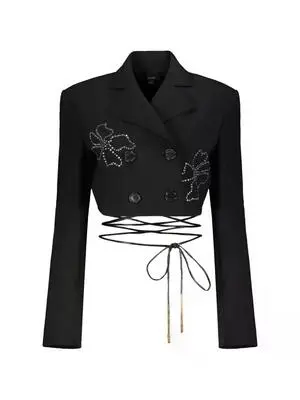 ELLERY Embellished Cropped Jacket - Black