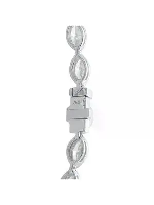 LB EXCLUSIVE 18k White Gold Diamond Link Necklace - Silver