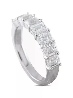 LB EXCLUSIVE Emerald-cut Diamond Ring In 18k White Gold - Silver